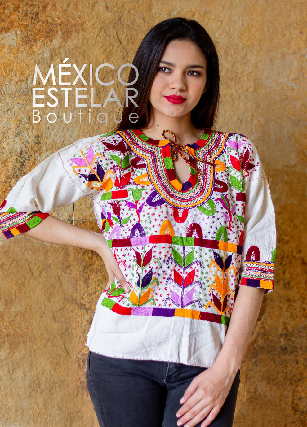 Blusa Milpa / Mazorca Manga Larga – MEXICO ESTELAR